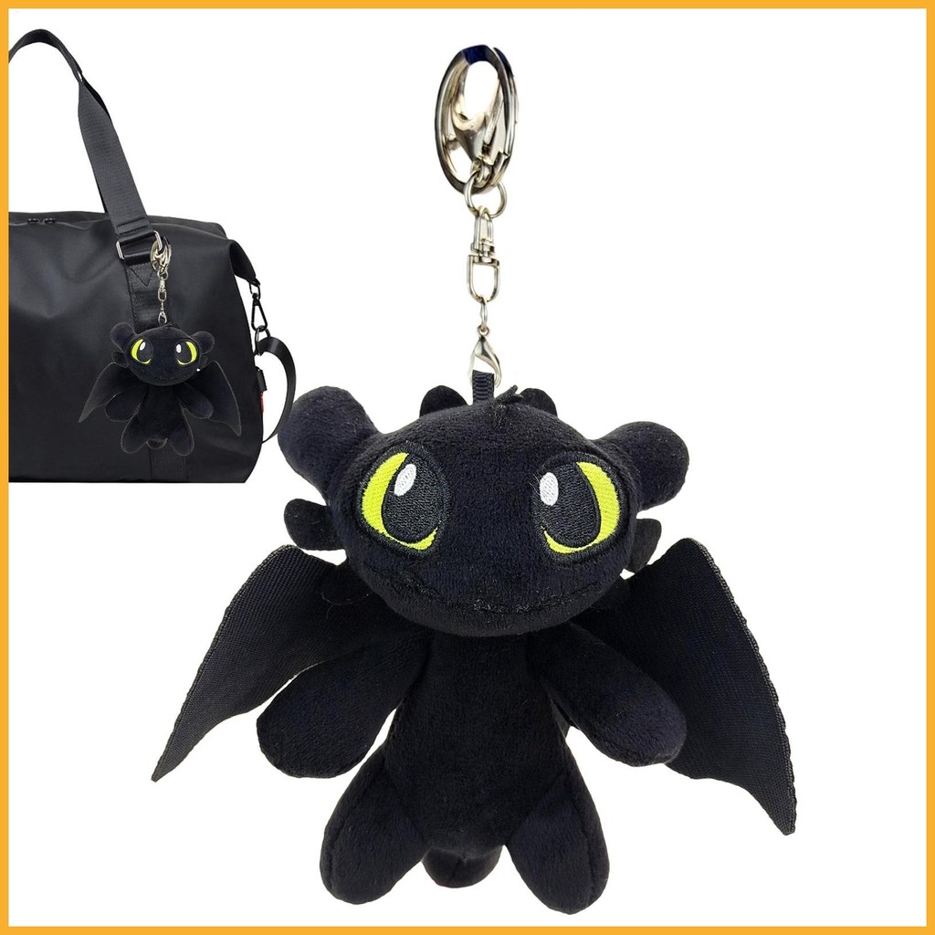 Toothless Plush Toy Keychain 15cm Cute Toothless Dragon Toy Plush ...