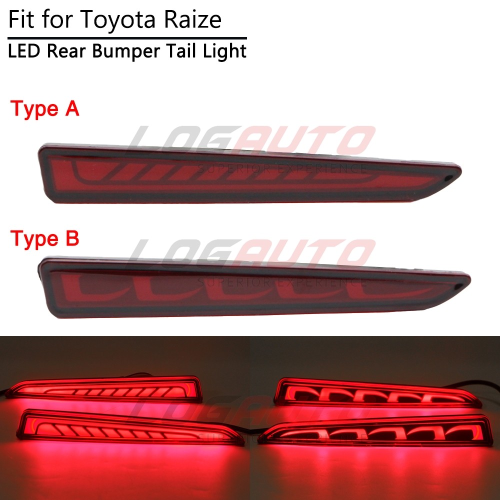 For Toyota Raize 2021+ Pair LED Rear Brake Bumper Taillight Driving ...