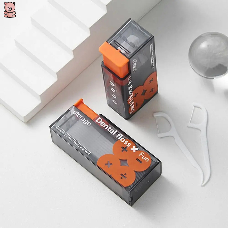 10 Pcs/Box Automatic Pop-Up Dental Floss Box Portable Mini Dental Floss ...