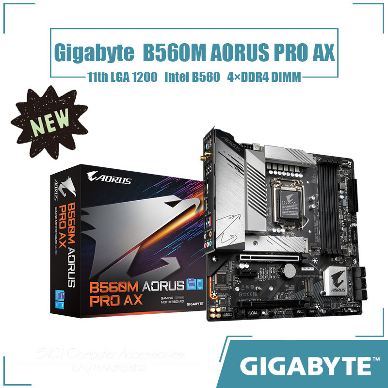 Gigabyte B560M AORUS PRO AX motherboard LGA1200 4xDDR4 DIMM Using Intel ...