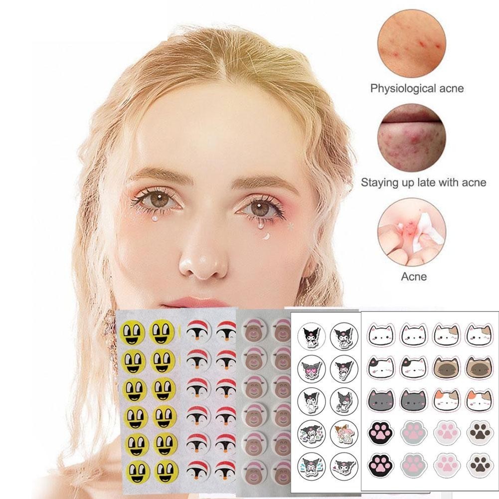 Cartoon Cat Acne Patch Cute Penguin Colored Acne Sticker Invisible Acne ...