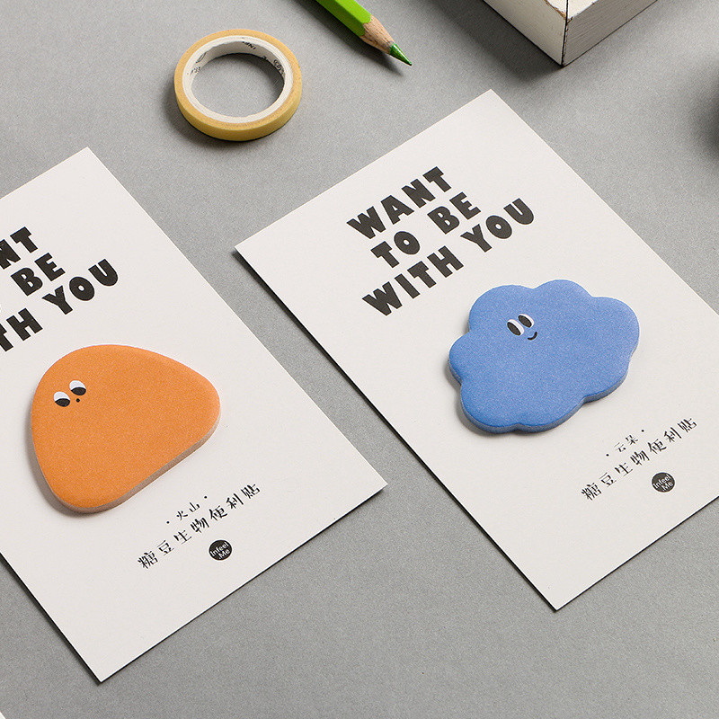 Cute Jelly Bean Emoji Sticky Notes ins Creative and Funny Shaped ...