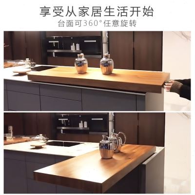 Open Kitchen Dining Table Bar Counter Pull-Out Top Sliding ...