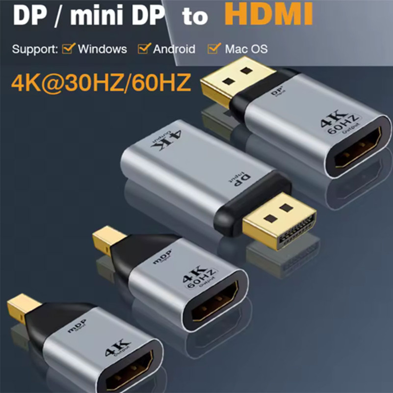 1PC DP1.2 to HDMI2.0 Cable Mini DP 1.2 to HDMI 2.0 Video Adapter 4K ...