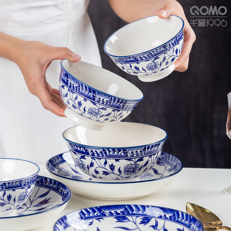 Creative Personality Ceramic Tableware Rice Bowl Set Salad Bowl Soup ...