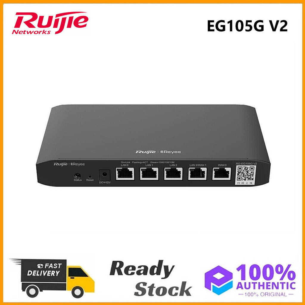 Original REYEE Ruijie RG-EG105G V2 5-Port Dual WAN Gigabit Cloud ...
