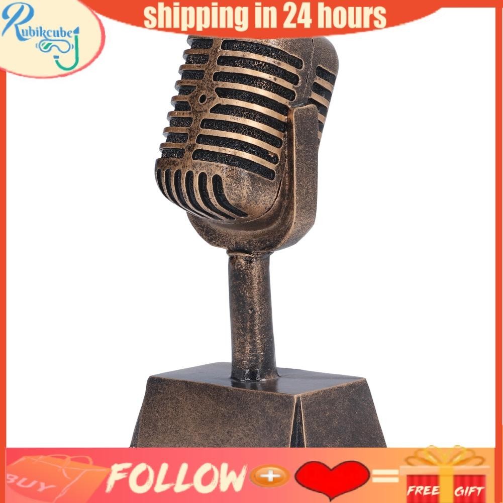 Rubikcube Music Award Trophy Synthetic Resin Decorative Microphone ...