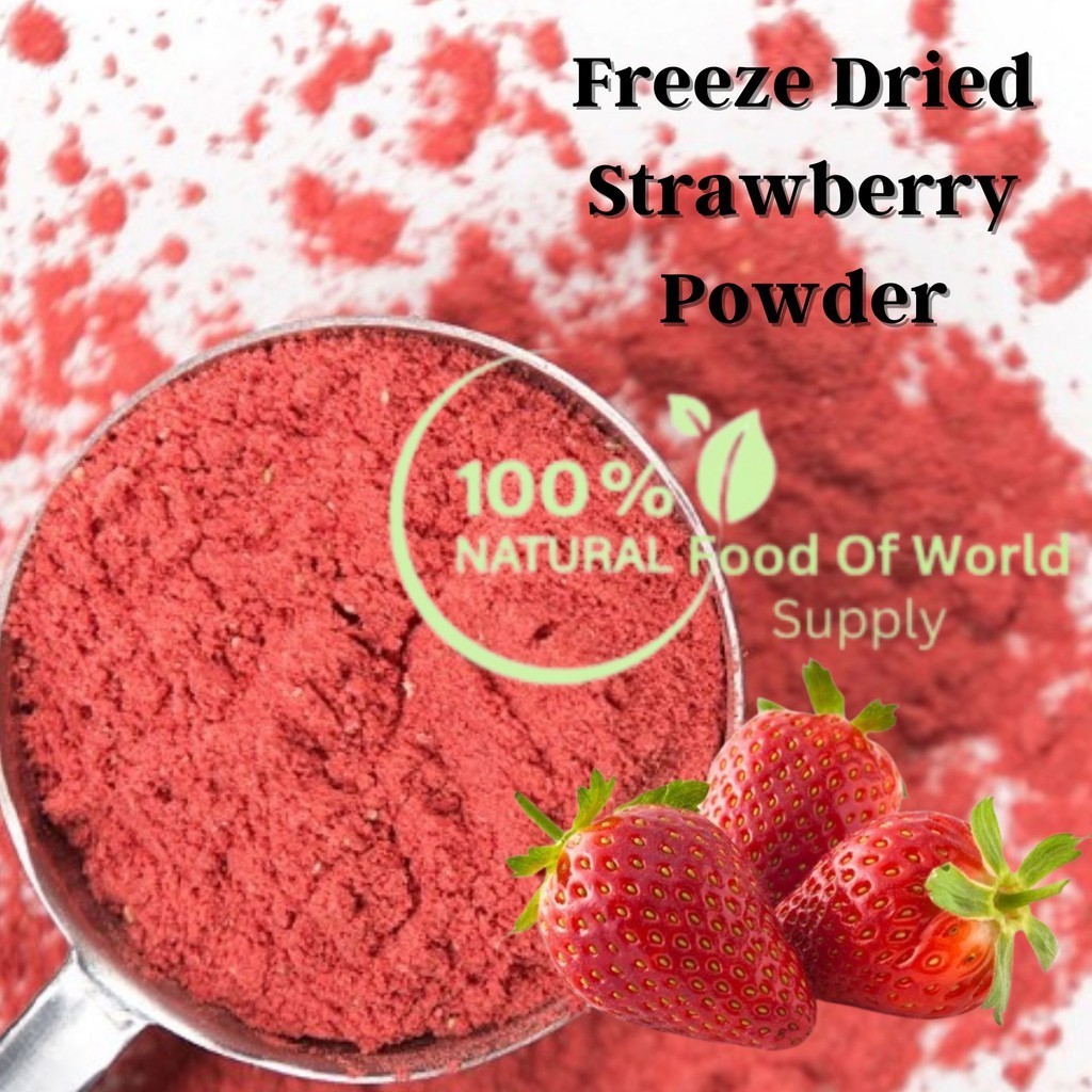 Freeze Dried Strawberry Powder (FD) (Clump Powder) 冻干草莓粗粉 100g - 500g ...