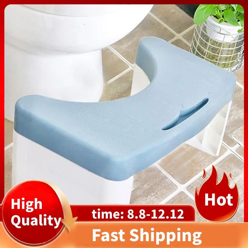 Toilet Foot Stool for Adults Poop Stool with Mobile Phone Slot Portable ...