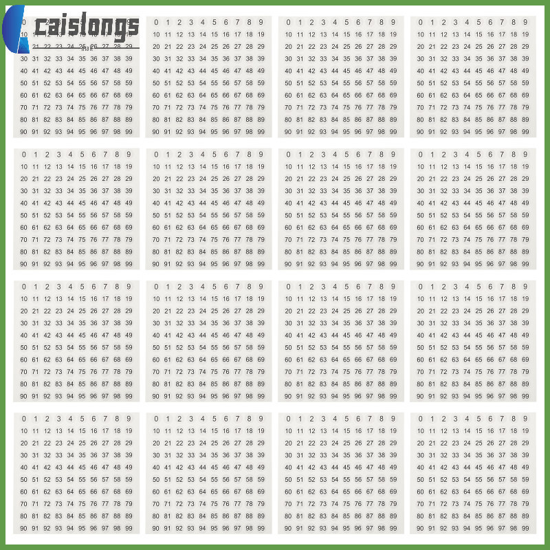 20 Pcs Round Number Labels Serial Stickers Bottle Classification Decal ...