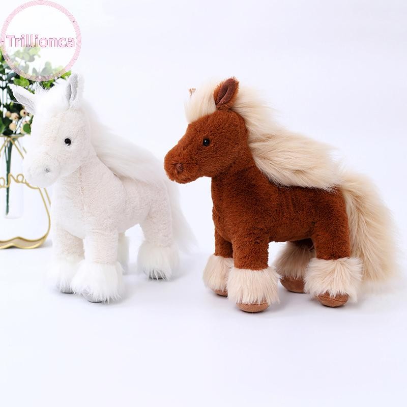 Trillionca Cute Real Life Horse Plush Dolls Stuffed Animal High Quality ...
