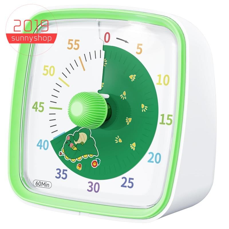 60-Minute Visual Timer with Night Light, Countdown Timer,Pomodoro Timer with Rainbow Pattern for ...
