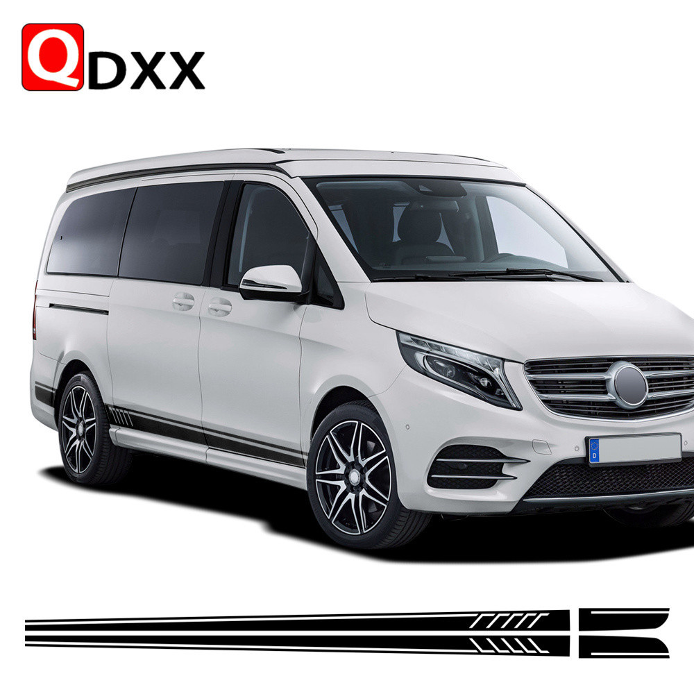 507 Styling Stripes Car Door Side Skirt Decal Stickers For Mercedes ...
