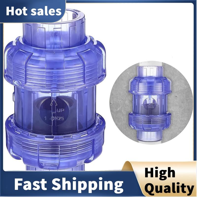 Clear UPVC Check Valve True Union Swing Check Valves Pool Ball Non ...