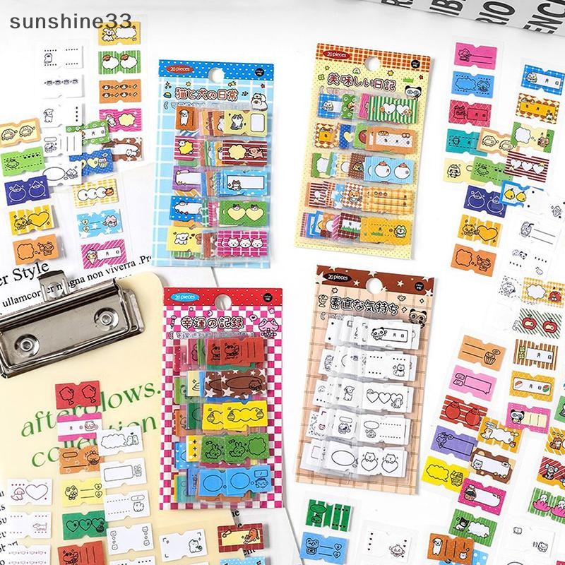 SY WAKAWAKA Kawaii Label Sticker Tapes Shiny Deco Sticker For Arts ...