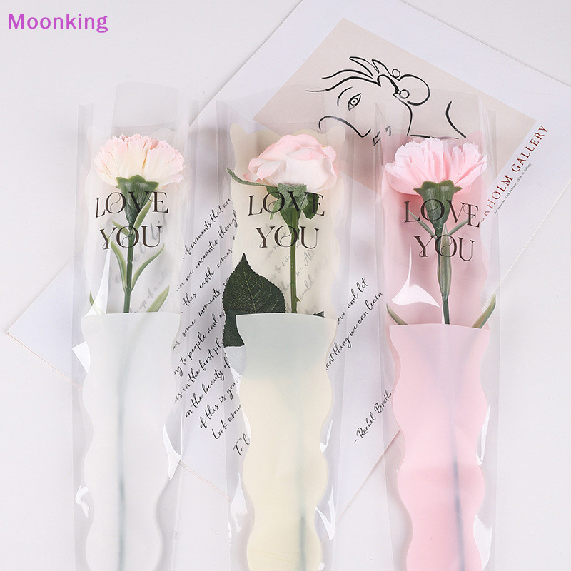 Moonking 10pcs Single Rose Sleeves Flower Wrapping Bag Bouquet ...