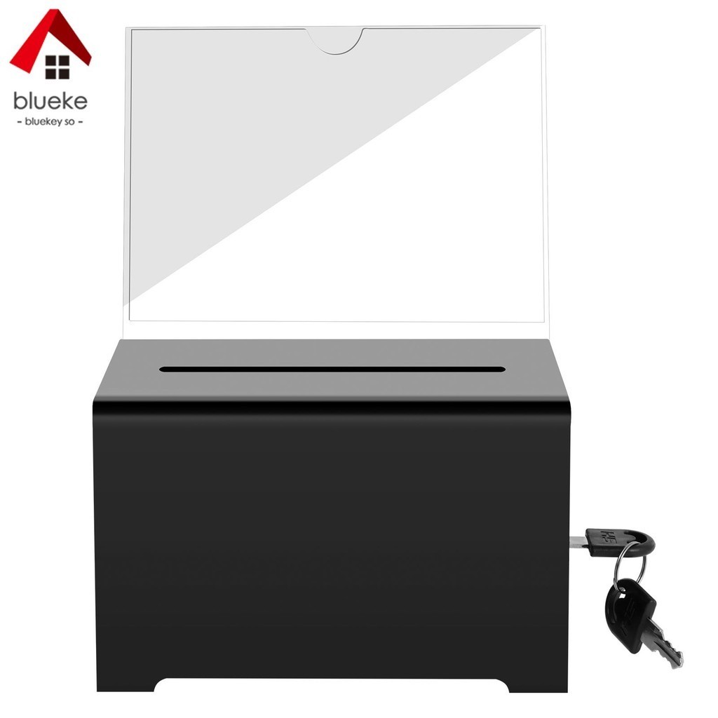 3/2/1pcs Acrylic Donation Box with Lock Clear Ballot Box with Removable ...