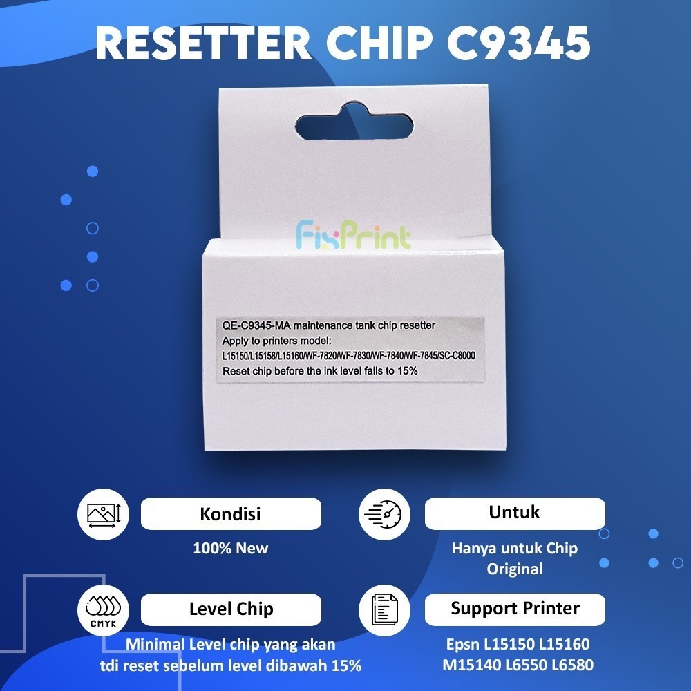 Resetter Chip Waste Ink C9345 Reset Chip Maintenance Box Wasting Pad ...