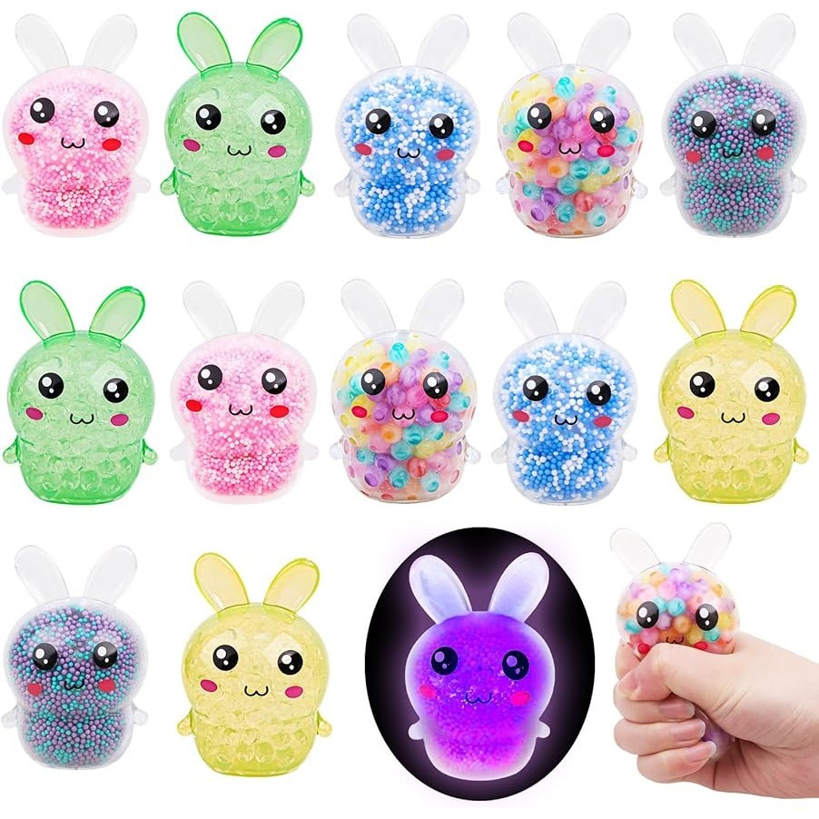 Easter Basket Stuffers 5/10/15pcs Squishy Easter Bunny Stress Balls for ...