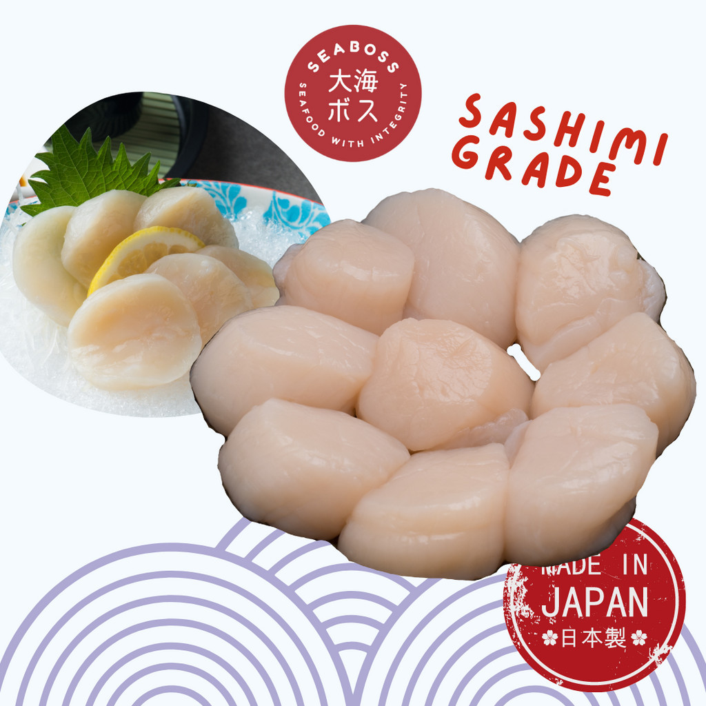 Hokkaido Sashimi-grade Scallops Hotate 1KG 北海道刺身扇贝 | Shopee Singapore