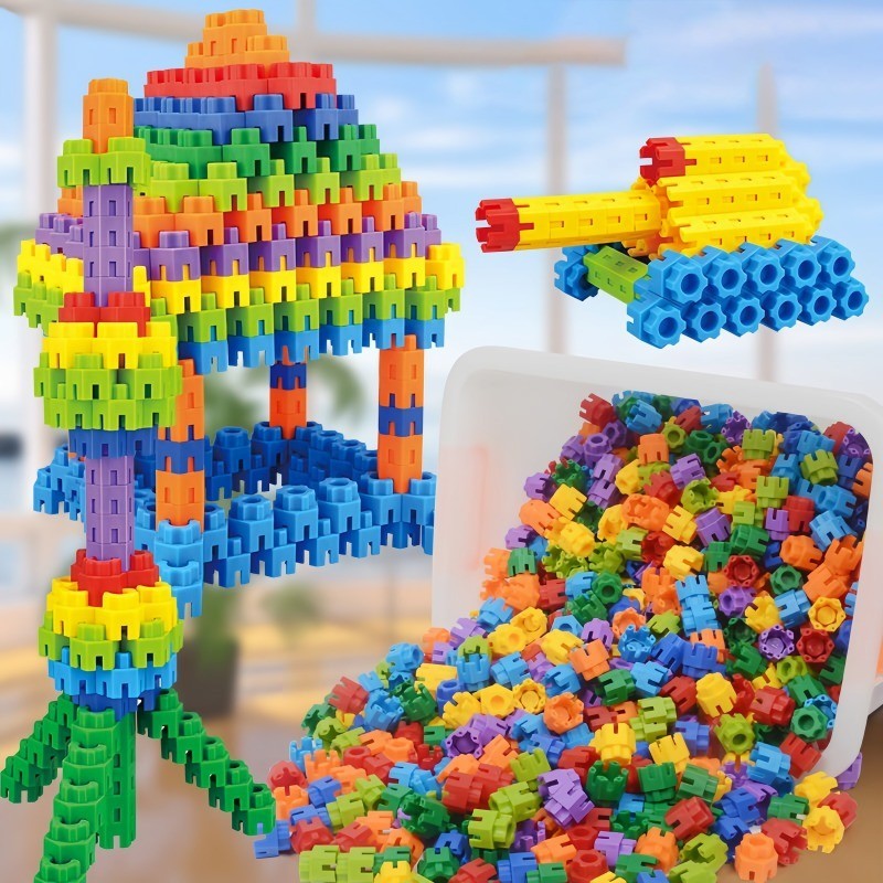 Building Blocks Set Puzzle Hexagonal Blocks Educational STEM Building ...