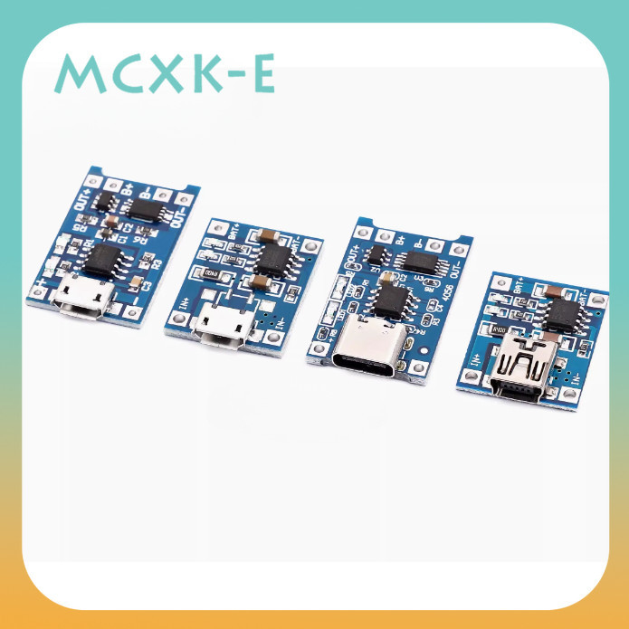 Type-c/Micro/Mini USB 5V 1A 18650 TP4056 Lithium Battery Charger Module ...