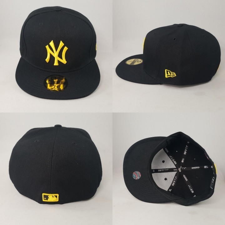 MLB New York Yankees Metallic Logo Black 59FIFTY Fitted Hat Fully ...