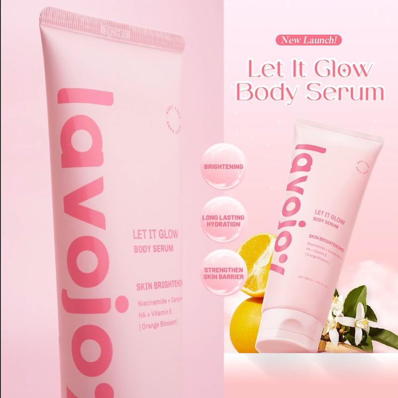 LAVOJOY LET IT GLOW BODY SERUM 180ml I Body Serum Instant Tone Up SPF ...