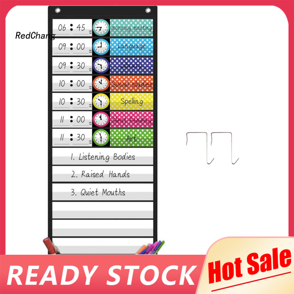 RC~ Kindergarten Classroom Decor Schedule Pocket Chart 131 Pockets ...