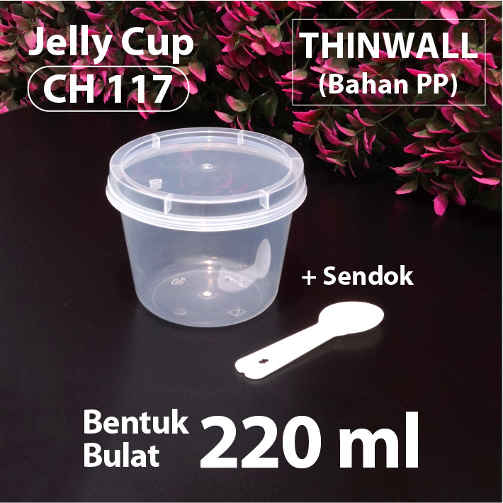 Jelly Cup / Pudding Glass 220ml - Round Model - CH 117 | Shopee Singapore