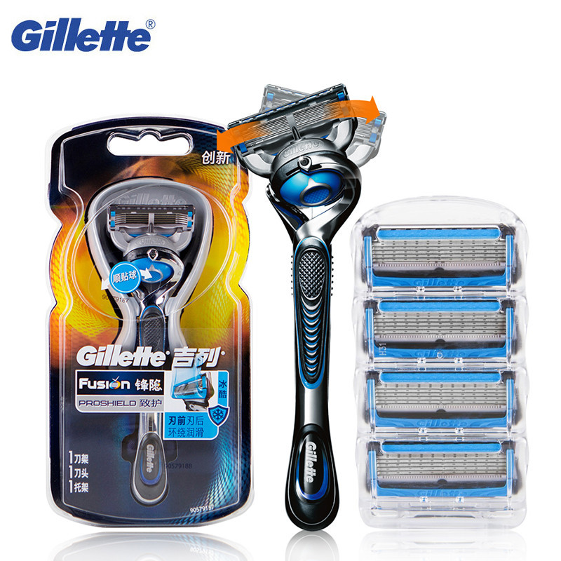 Gillette Fusion 5 ProShield Chill Razor Blade Men's Shaving Razor 5 ...