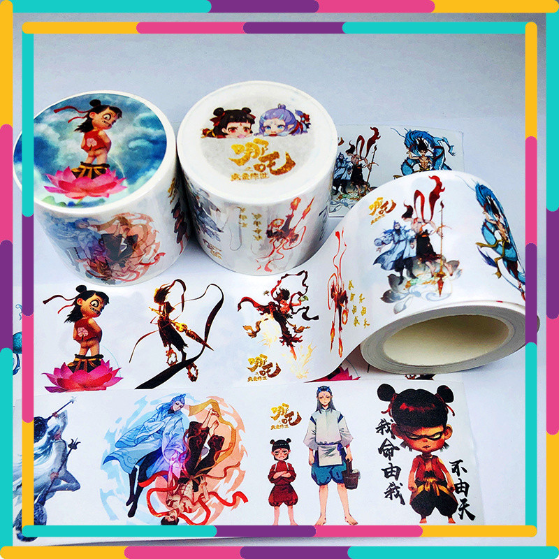 Nezha Demon Boy's Landing Paper Tape Domestic Anime Character Nezha Ao ...