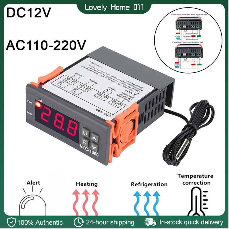 LED Universal Digital STC-1000 Temperature Controller Thermostat DC24V ...