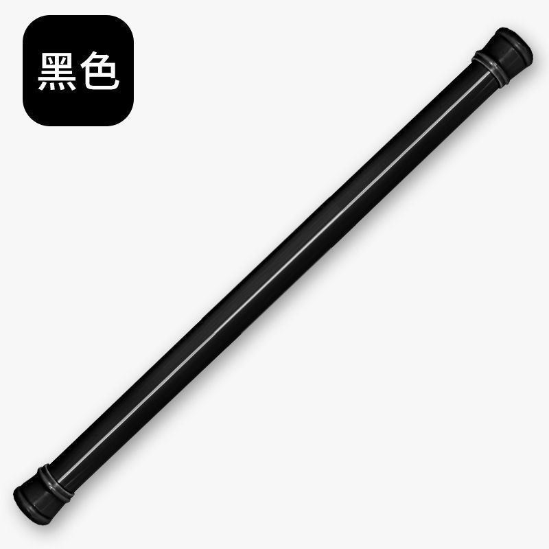 Punch-Free Telescopic Rod Black Curtain Rod Shower Curtain Rod ...