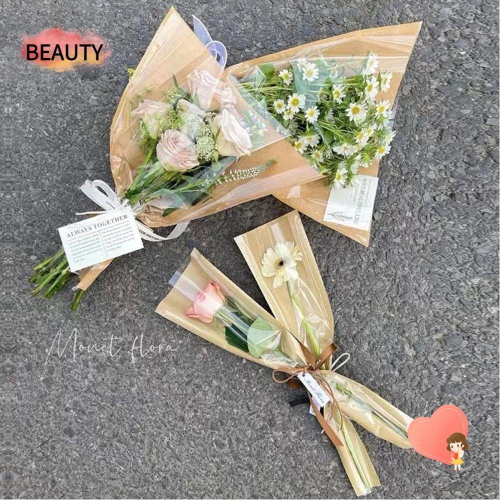 BEAUTY 20/30PCS Rose Packing Sleeve Bag, Transparent Wrapping Sleeve ...