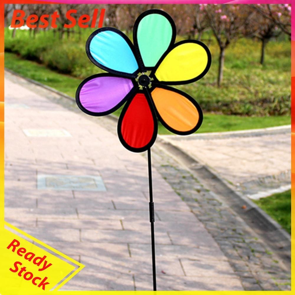 Decoration Windmill Spinners Cloth Flower Pinwheels for Outdoor Garden ...