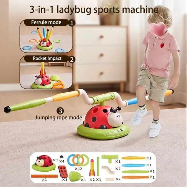 NEW 3 in 1 Ladybug Multifunction Exercise Machine Ferrule Jump Rocket ...