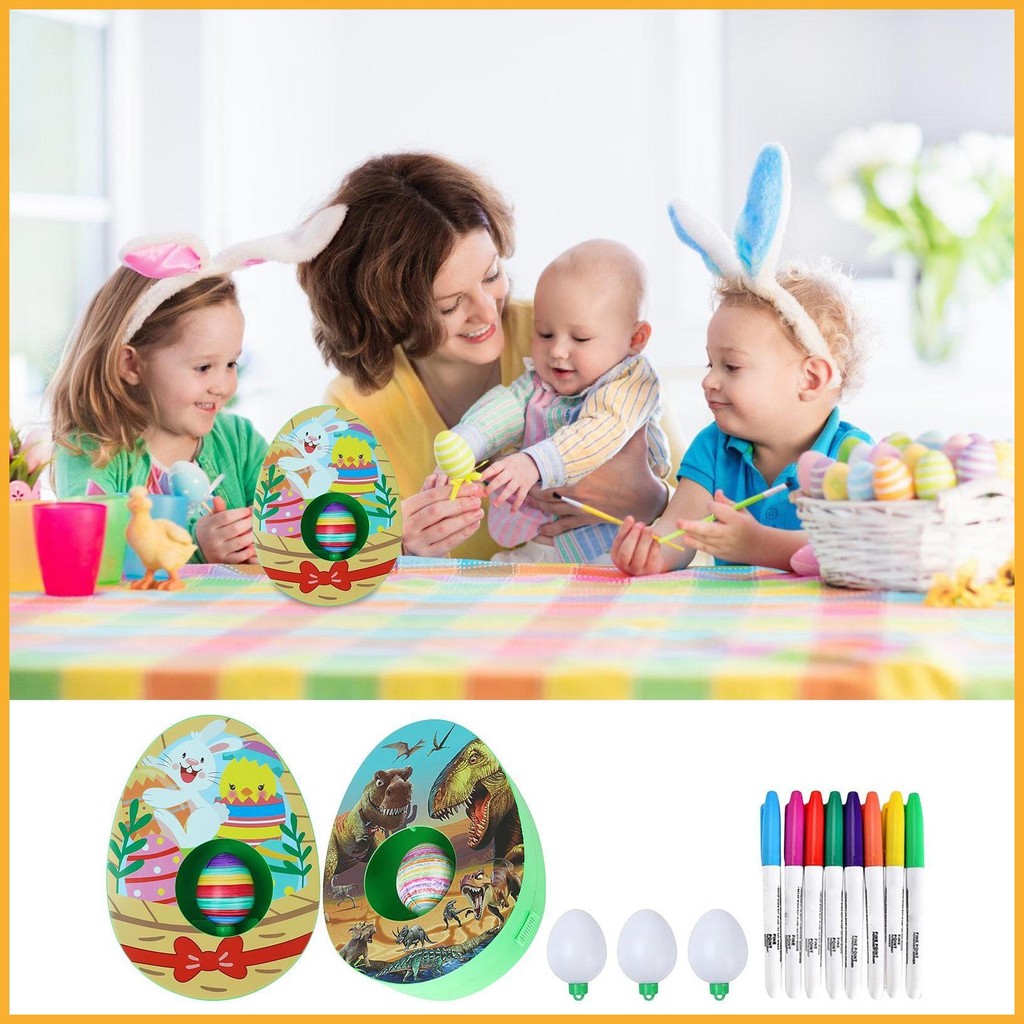 DIY Egg Coloring Spinner Egg Decorating Spinner for Easter Theme 8 ...
