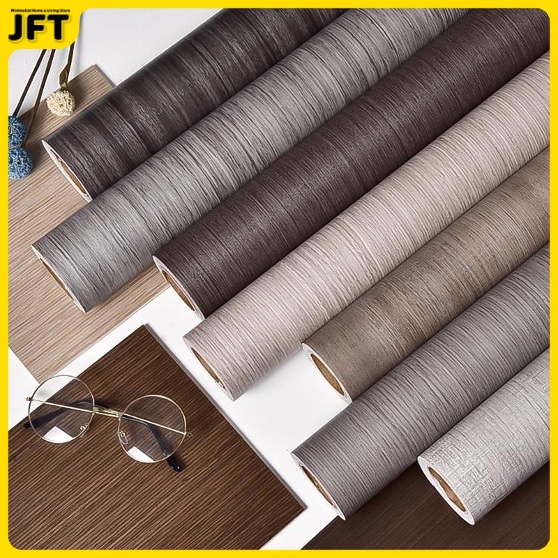 Wallpaper Self-Adhesive Thick Furniture Renovation Gray Wood Grain ...