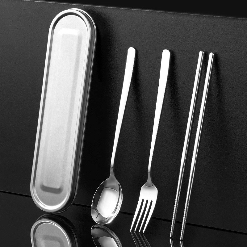 Oukeai 316 Stainless Steel Tableware Set Portable Spoon Fork Chopsticks ...