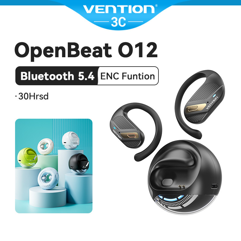 Vention OpenBeat O12 Open-Ear Earphones Wireless Earbuds Bluetooth 5.4 ...