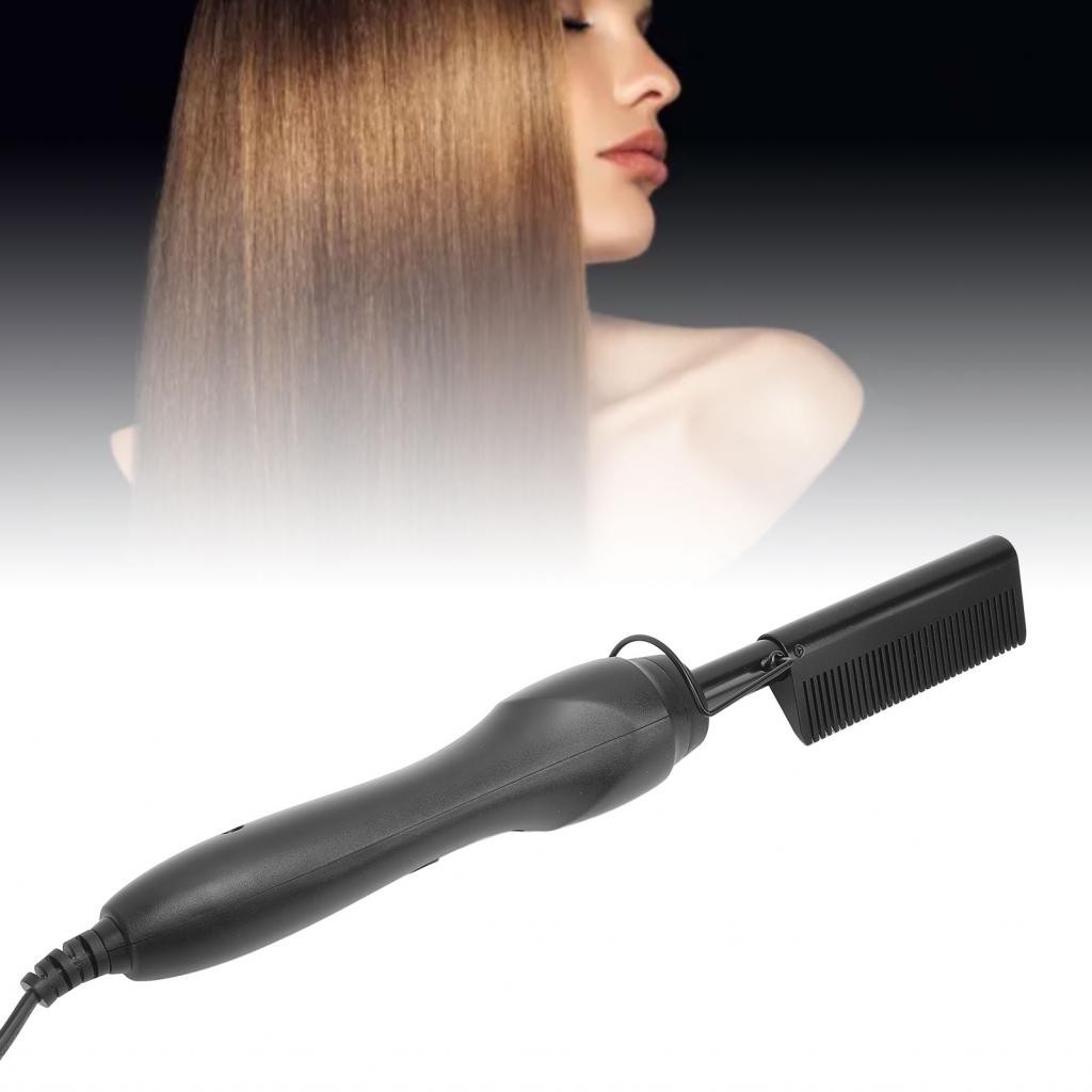 Sakurabc Electric Hot Comb for Straightening and Curling Wet Dry Hair ...