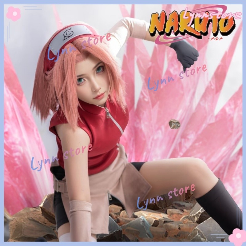 Haruno Sakura Cosplay Costume Wig NARUTO Sakura Uchiha Cosplay Costume ...