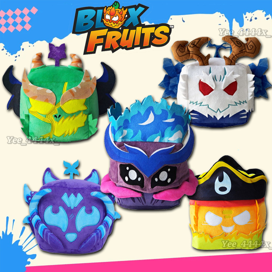 Blox Fruits Plushies Toys Game Peripherals Dragon/Gas/Flame/Yeti Fruit ...