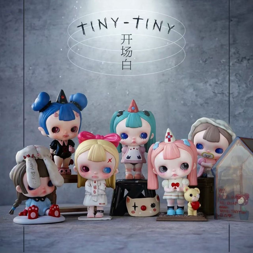 POPMART Pop mart TINYTINY Opening White Series Blind Box Hand-Made Girls Gifts Figurine Doll ...