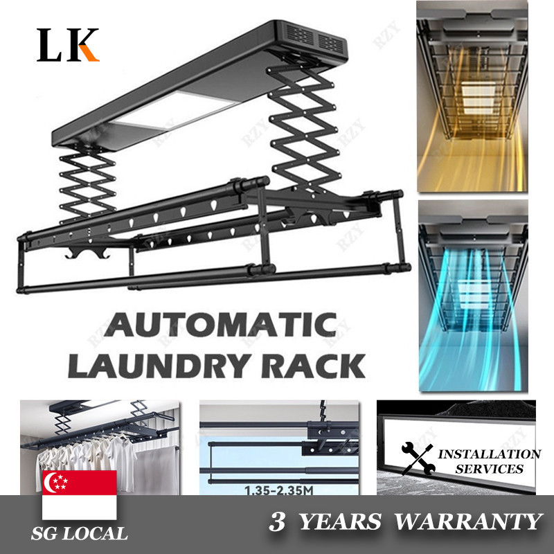 【Free Installation】Automated Laundry Rack Smart Laundry System Clothes ...