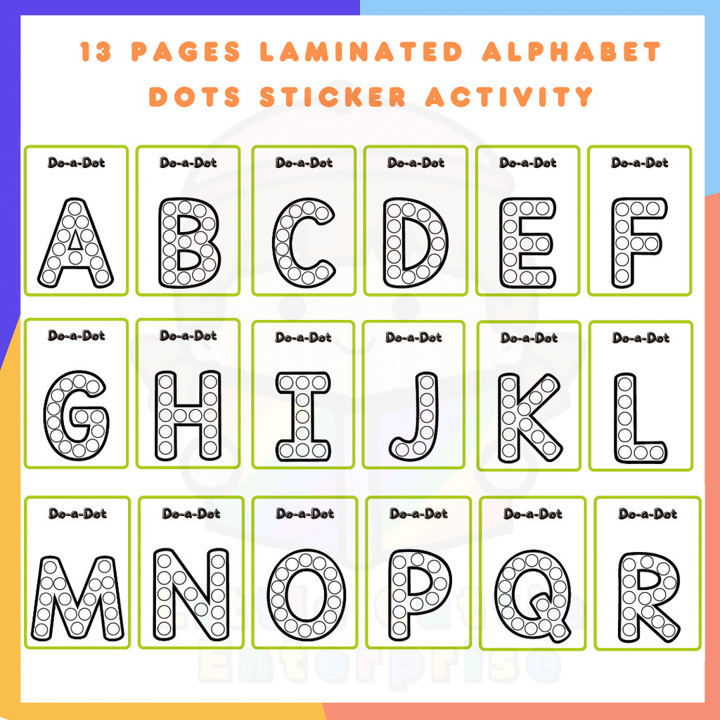 Alphabet AZ Dot Sticker Worksheets Learn Letters Creative Alphabet ...