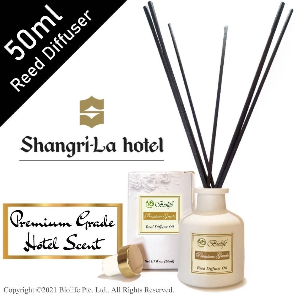 Biolife Shangri-La Hotel Inspired Signature Scent Sticks Reed Diffuser Essential Oil (50ml Reed ...