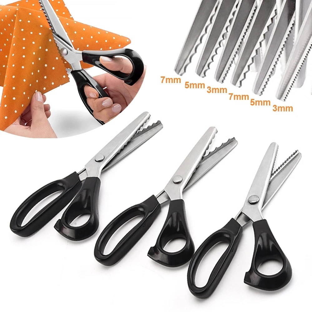 Tailor Scissors Triangle / Arc Tooth Lace Scissors Tailor Sewing Zigzag ...