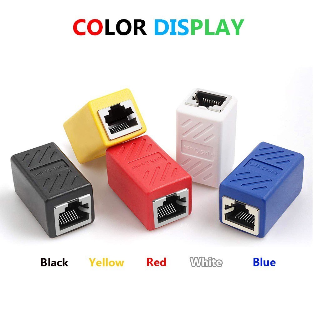 RJ45 Coupler Plug Jack Ethernet Extender Joint Connector in-Line Female ...